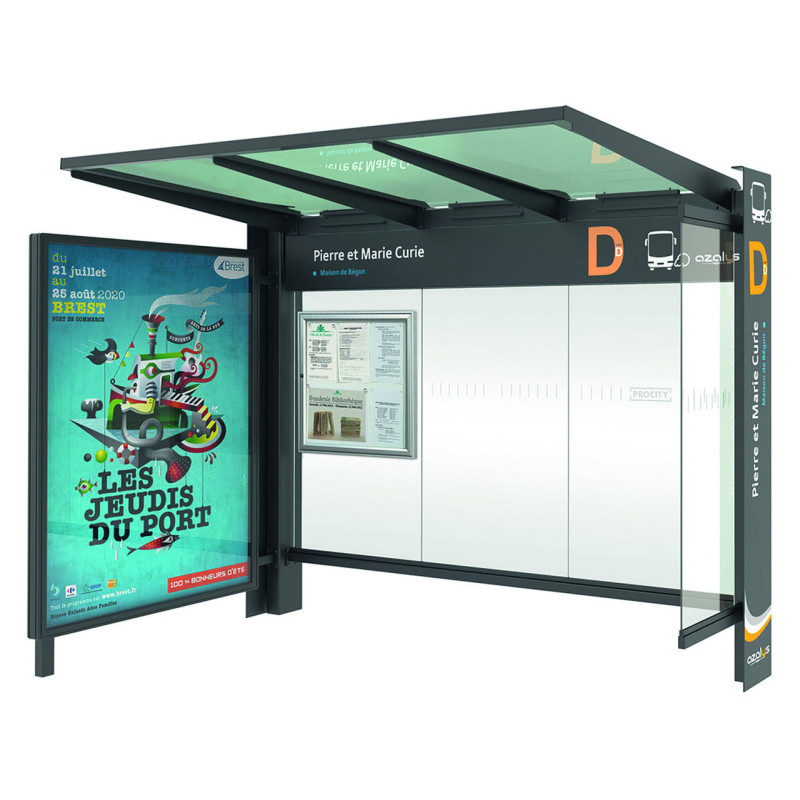 Abri bus en acier CUBE - Challenger